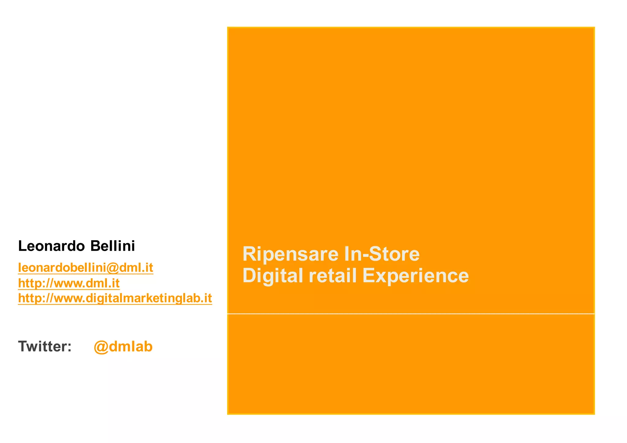 In Store digital Experience | PPT