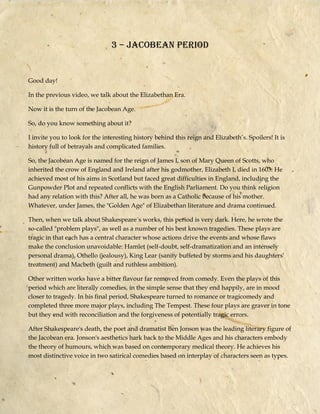 3 - Jacobean Period | PDF