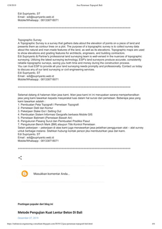 3 jasa pemetaan topografi bali | PDF