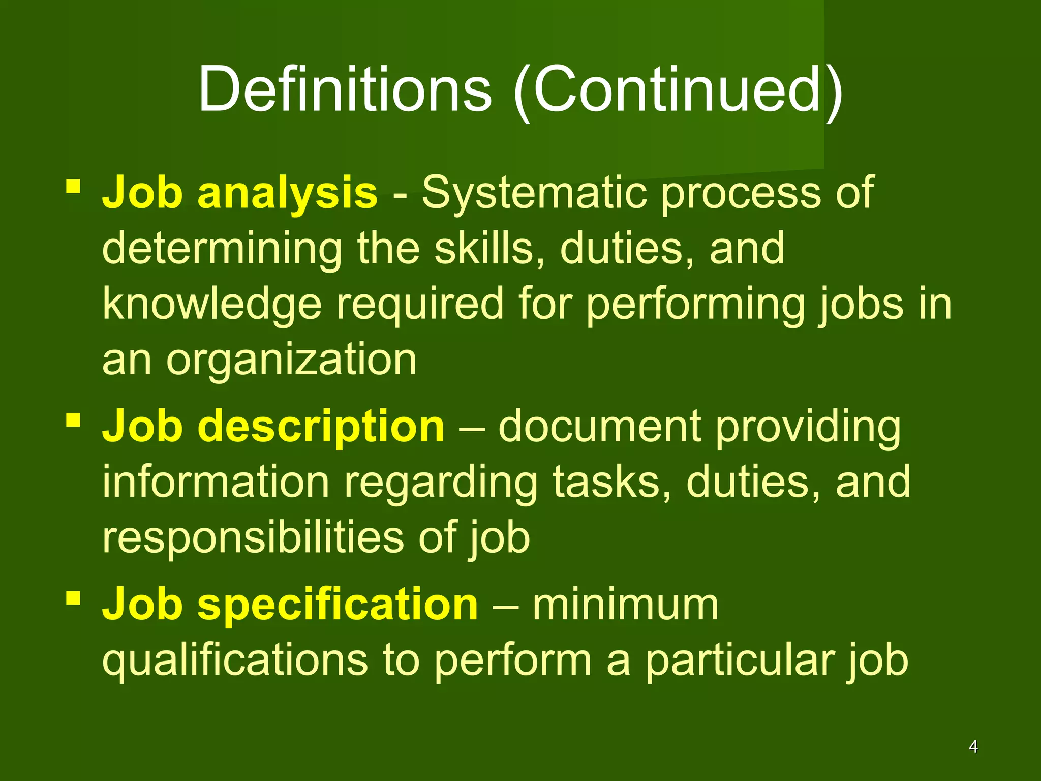 Job Analysis HR Planning (Kanaidi Ken) | PPT