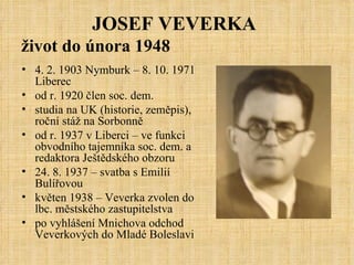 Kolocová, Kateřina: Josef Veverka | PPT