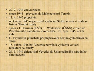 Kolocová, Kateřina: Josef Veverka | PPT