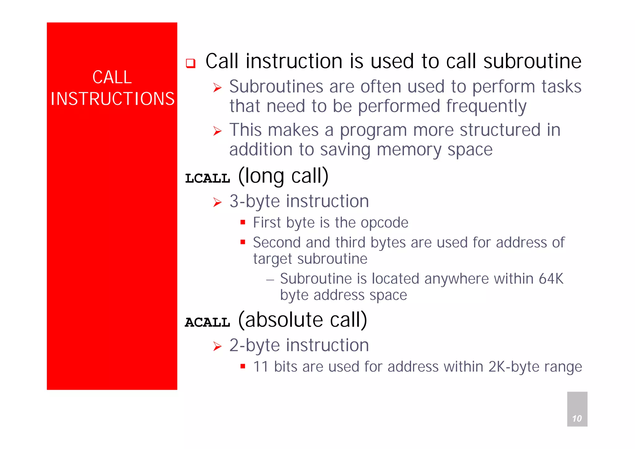 3 jump, loop and call instructions | PDF
