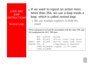 3 jump, loop and call instructions | PPT