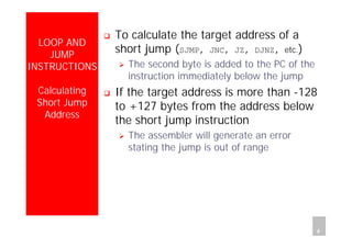 3 jump, loop and call instructions | PDF