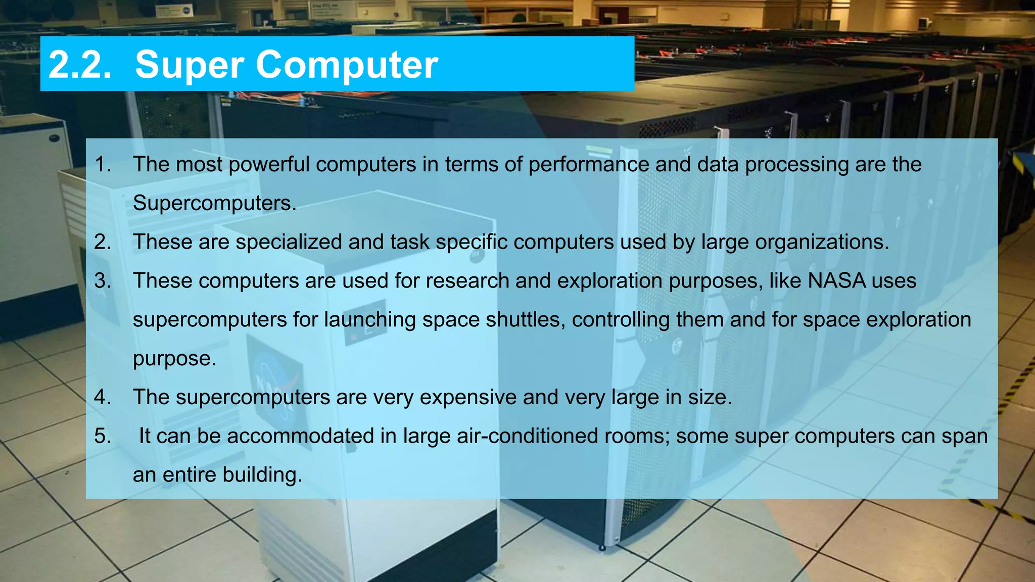 Types of computers | PPTX | Desktops | Computing