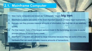 Types of computers | PPTX | Desktops | Computing