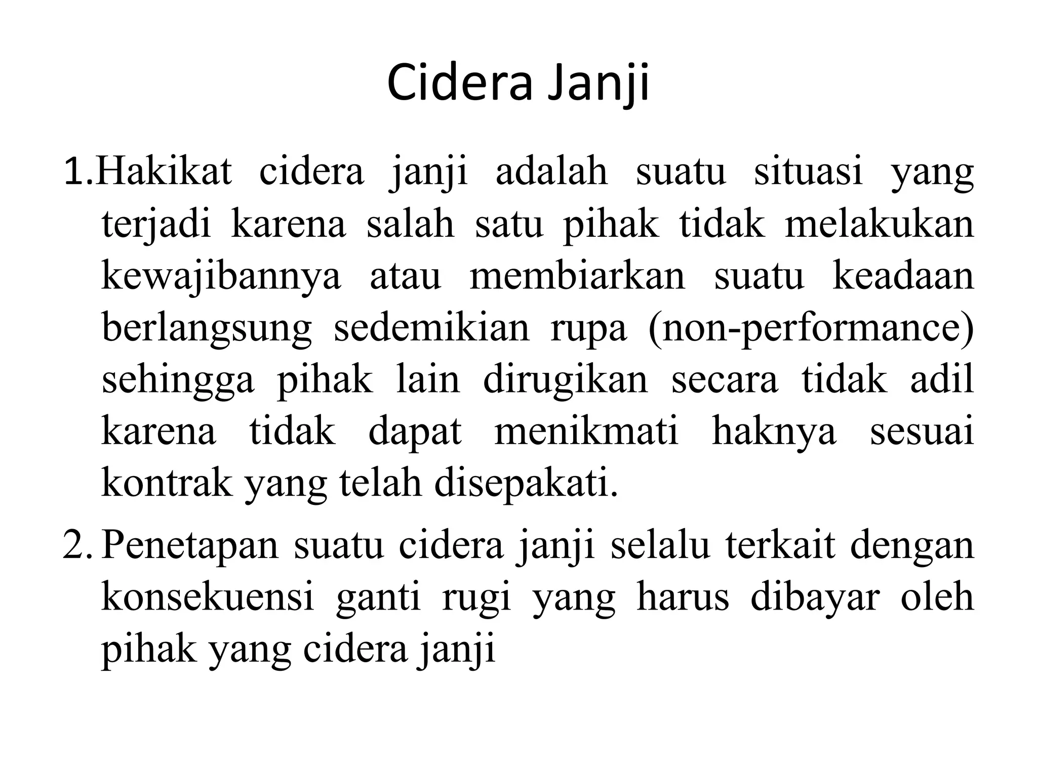 force majeur dan cidera janji | PPSX