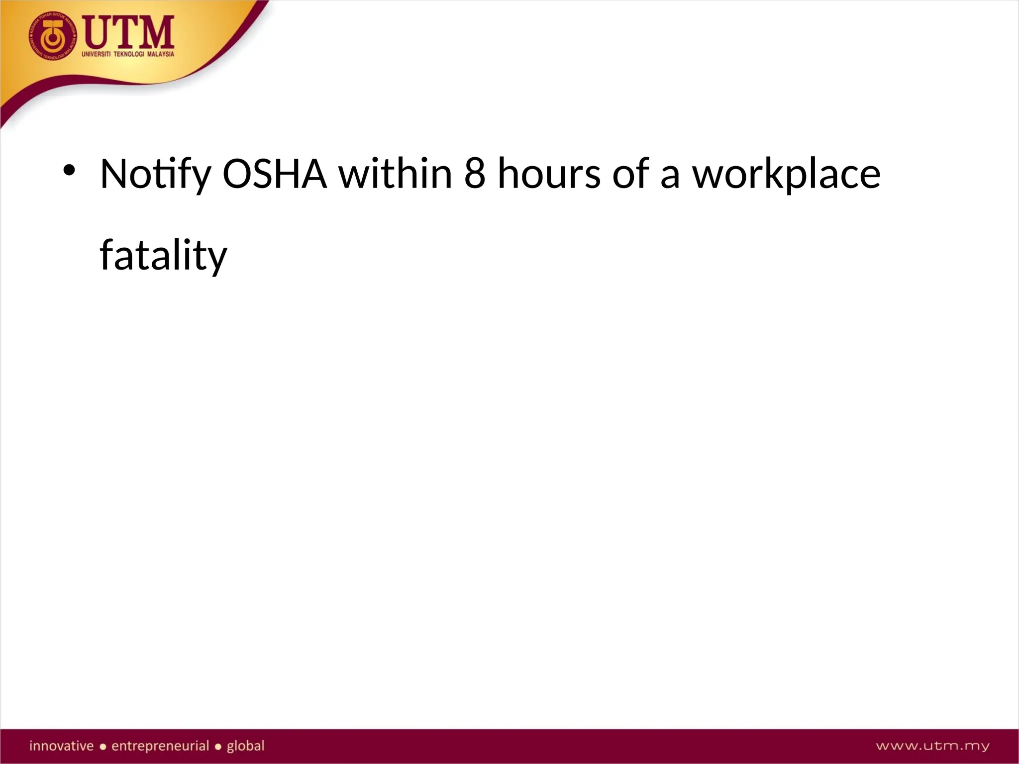 Occupational Safety and health (Amendment) Act 2022 | PPT