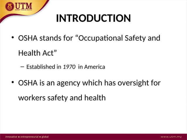 Occupational Safety and health (Amendment) Act 2022 | PPT