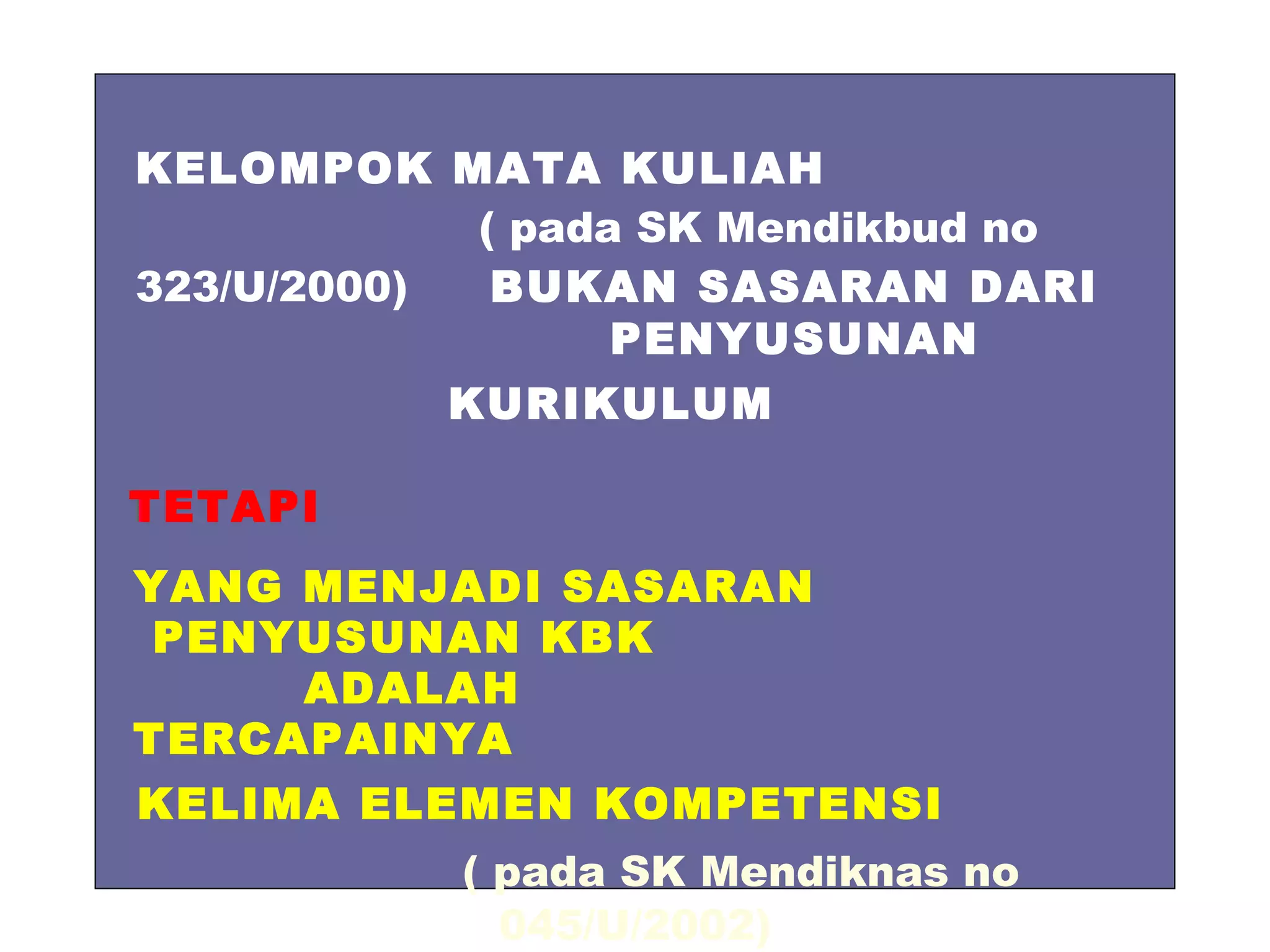 3. kbk di pt kurikulum dan peta kompetensi | PPT