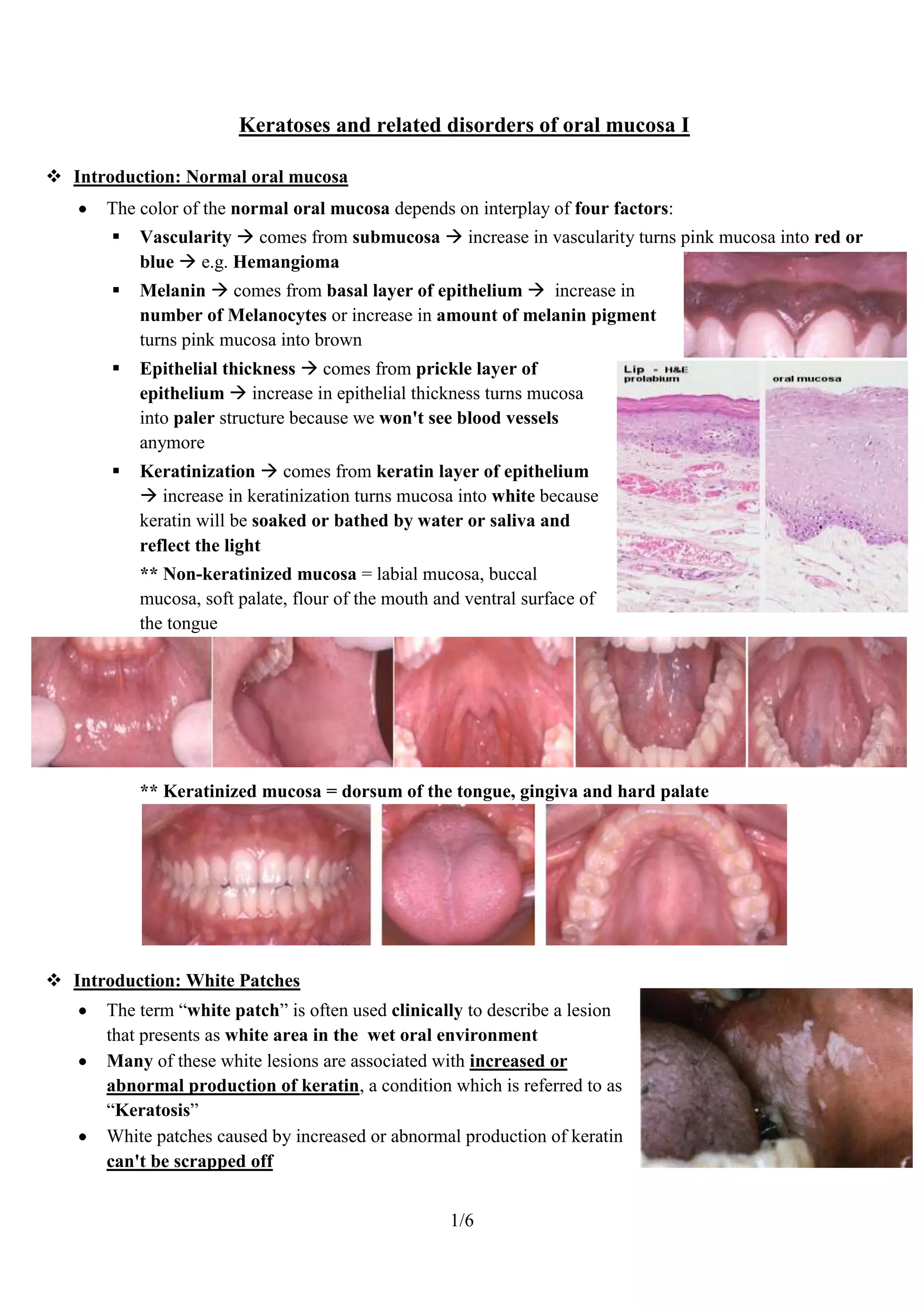 3 keratoses and related disorders of oral mucosa i | DOCX