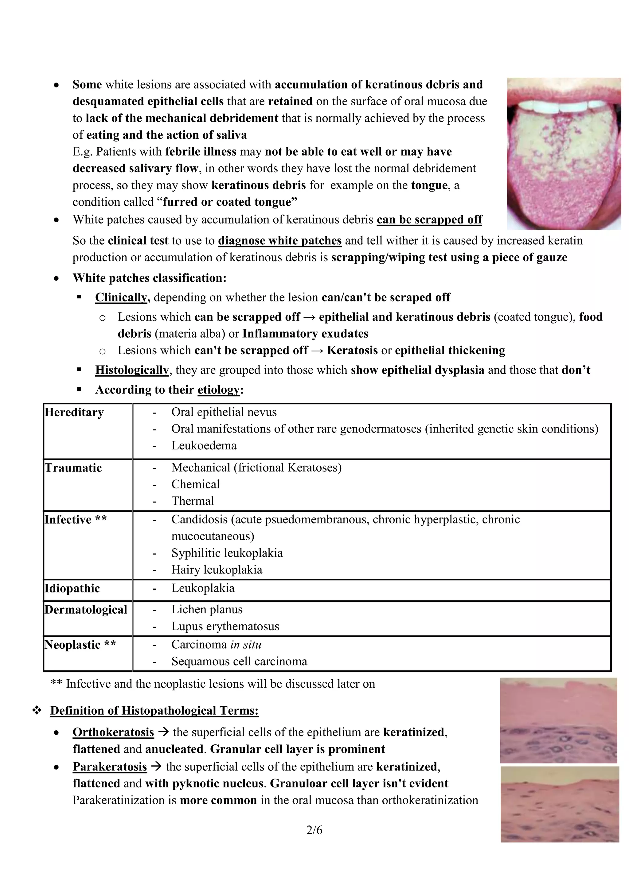 3 keratoses and related disorders of oral mucosa i | DOCX