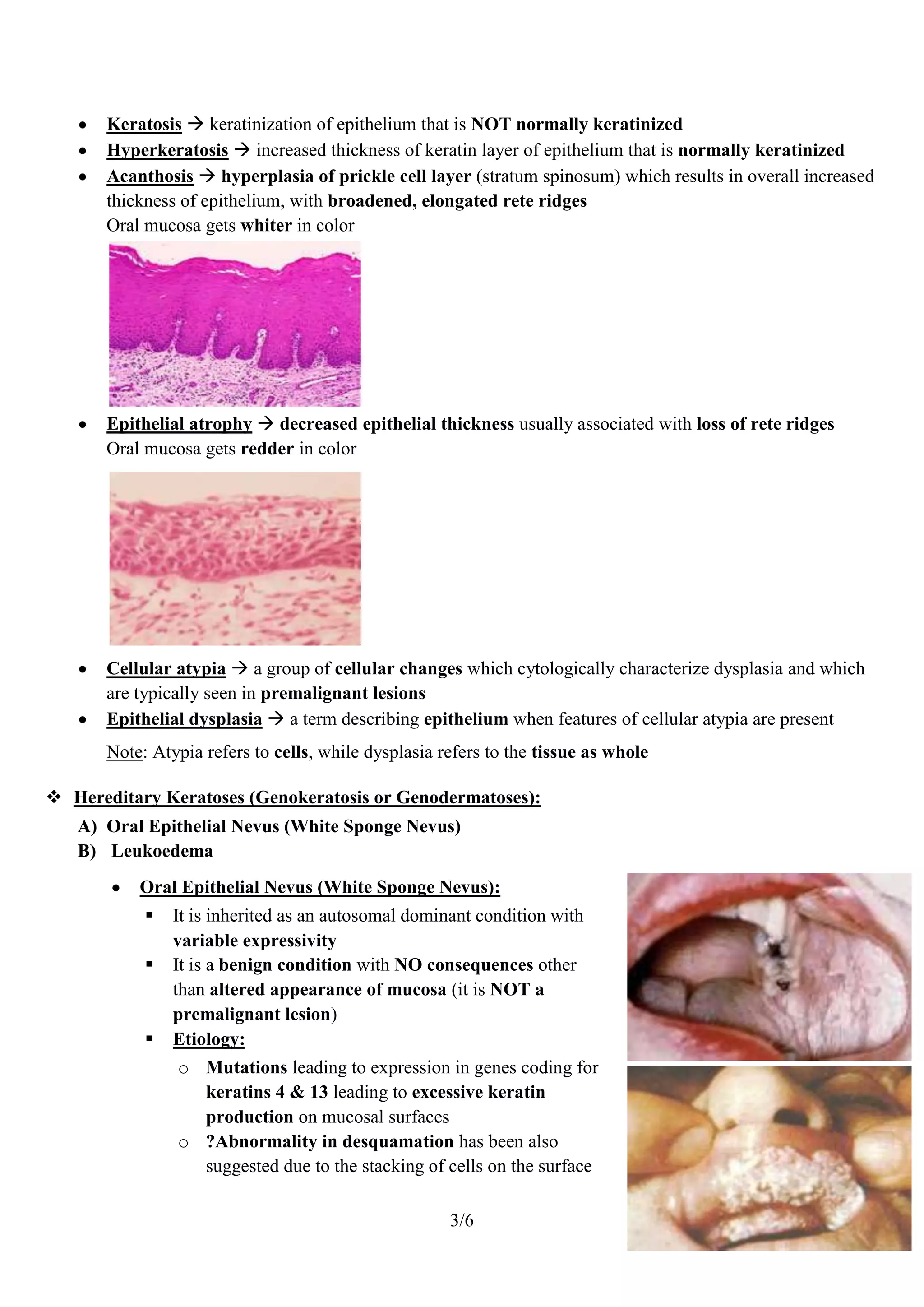 3 keratoses and related disorders of oral mucosa i | DOCX