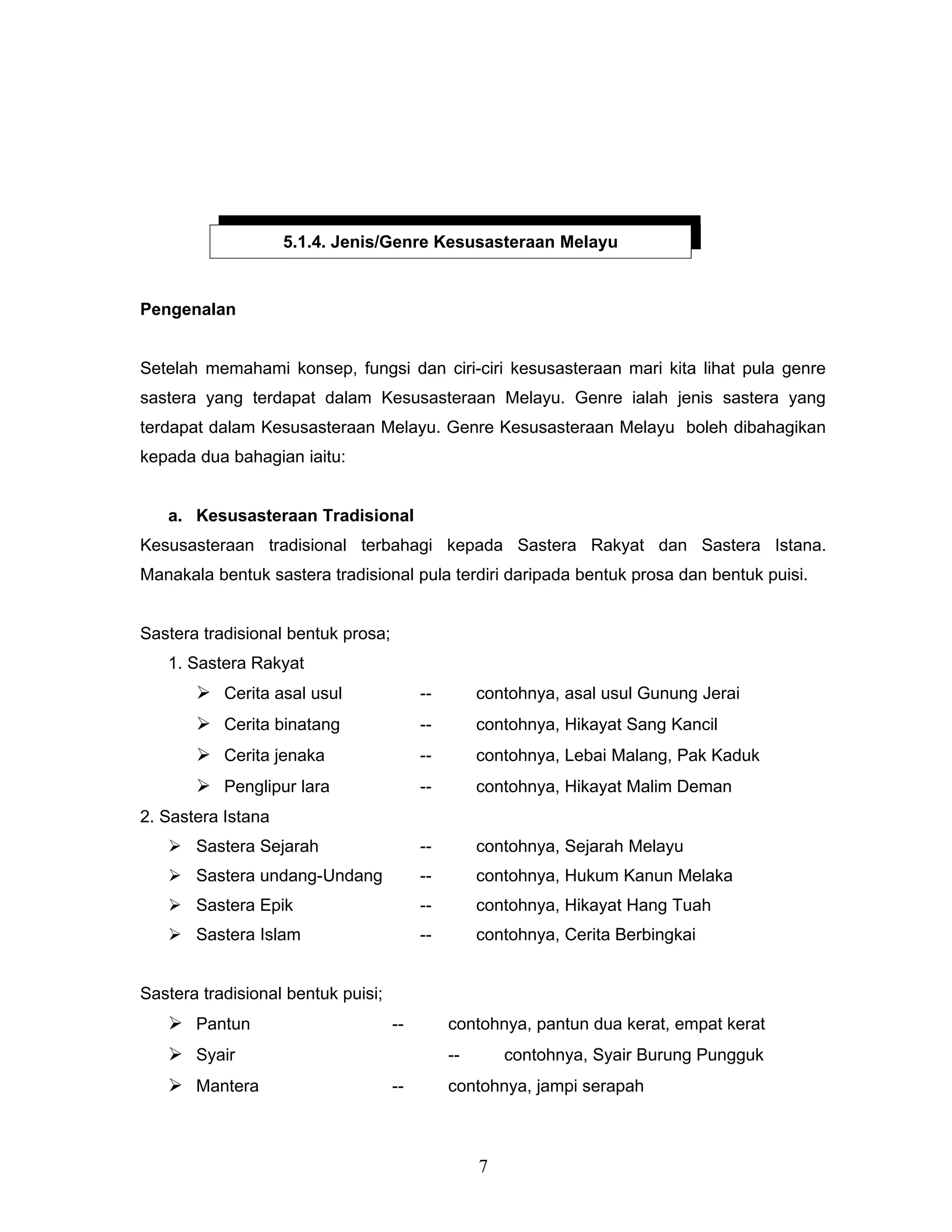 3. kesusasteraan, kebudayaan dan kesenian melayu | DOC