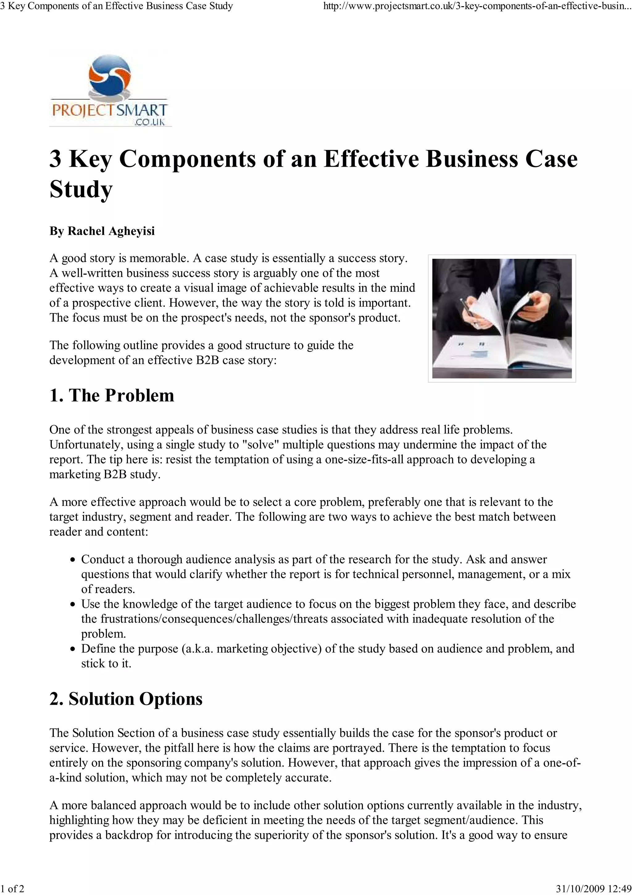 3 key-components-of-an-effective-business-case-study | PDF | Marketing ...