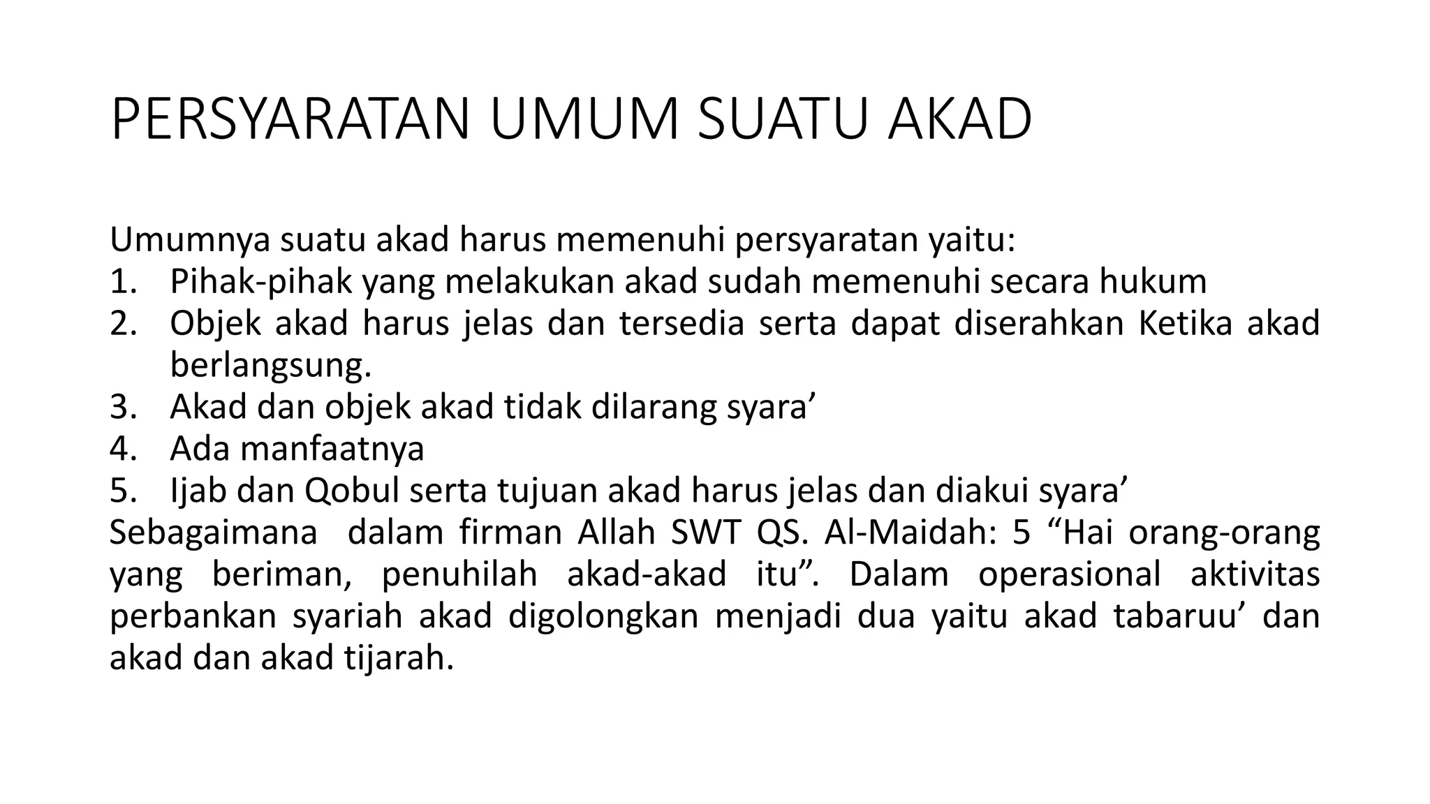 KONSEP AKAD BANK SYARIAH YANG ADA DI INDONESIA | PDF