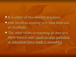 3 Land Reclamation Ppt | PPT