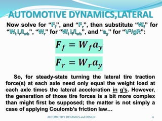 3- AUTOMOTIVE LATERAL DYNAMICS, Rev. A | PPTX