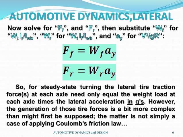 3- AUTOMOTIVE LATERAL DYNAMICS, Rev. A | PPTX | Physics | Science