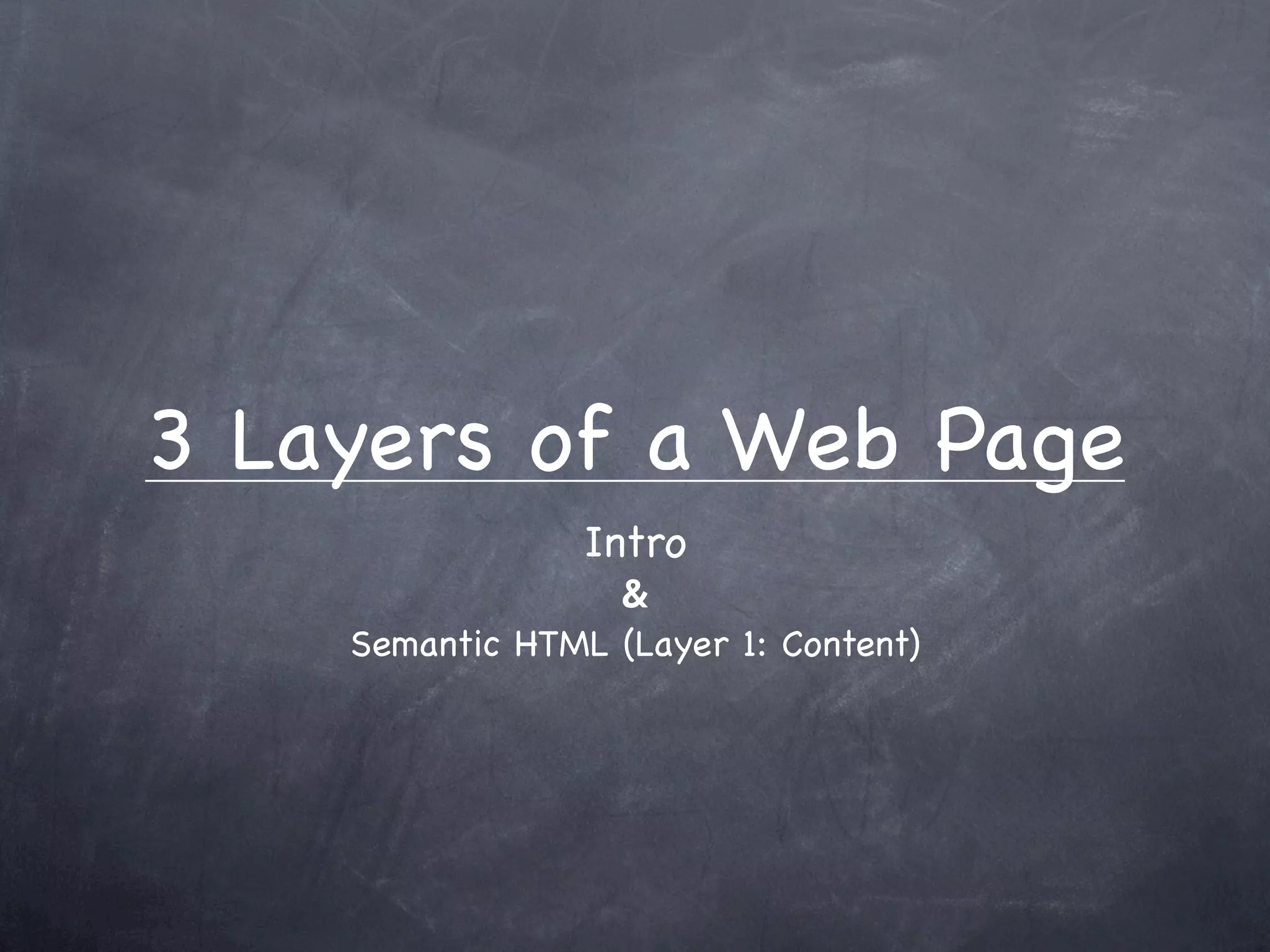 3 Layers of the Web - Part 1 | PDF