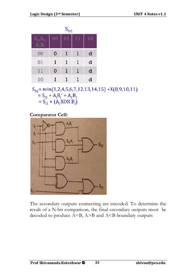 3Sem-Logic Design Notes-Unit4-Design and Analysis of Combinational L…