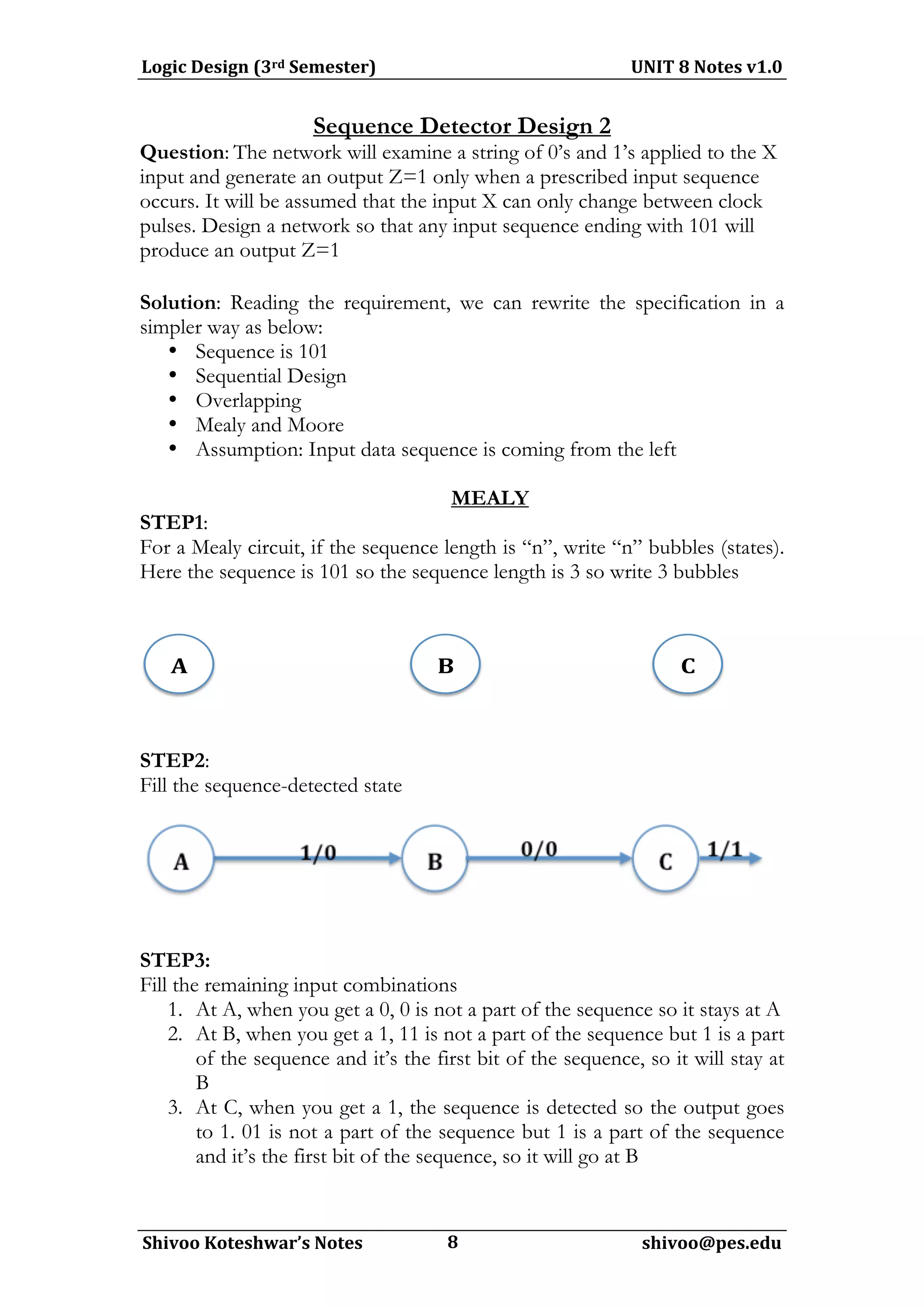 3Sem-Logic Design Notes-Unit8-Sequential Design | PDF