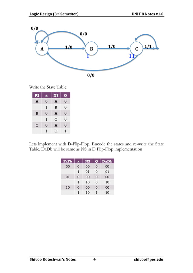 3Sem-Logic Design Notes-Unit8-Sequential Design | PDF | Computing ...