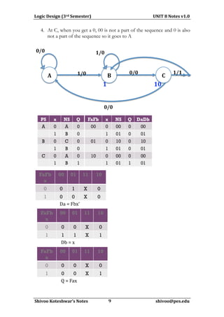 3Sem-Logic Design Notes-Unit8-Sequential Design | PDF