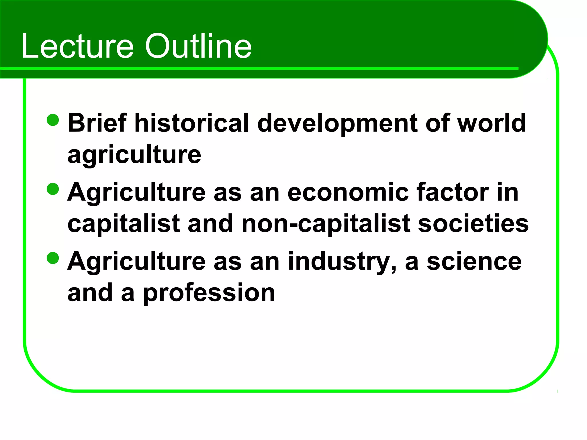 The Origin of Agriculture | PPT
