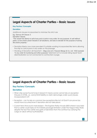 Legal Aspects of Charter Parties – Basic Issues by Alex Pinto | PDF