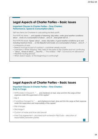 Legal Aspects of Charter Parties | PDF