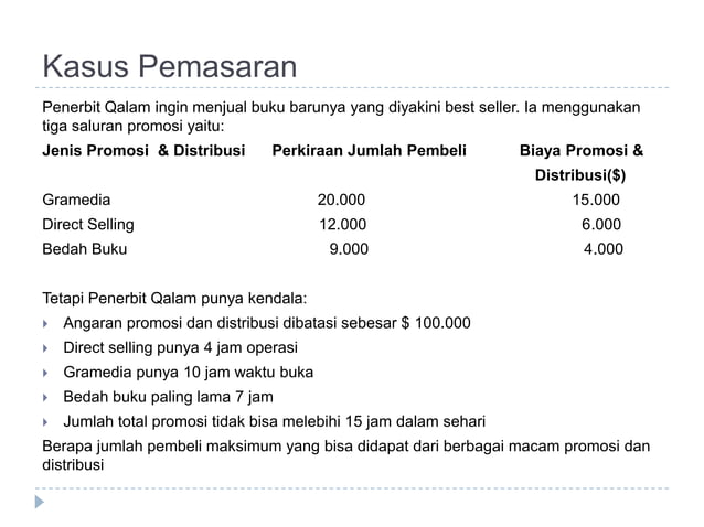 3. linear programming kompleks | PPT | Free Download