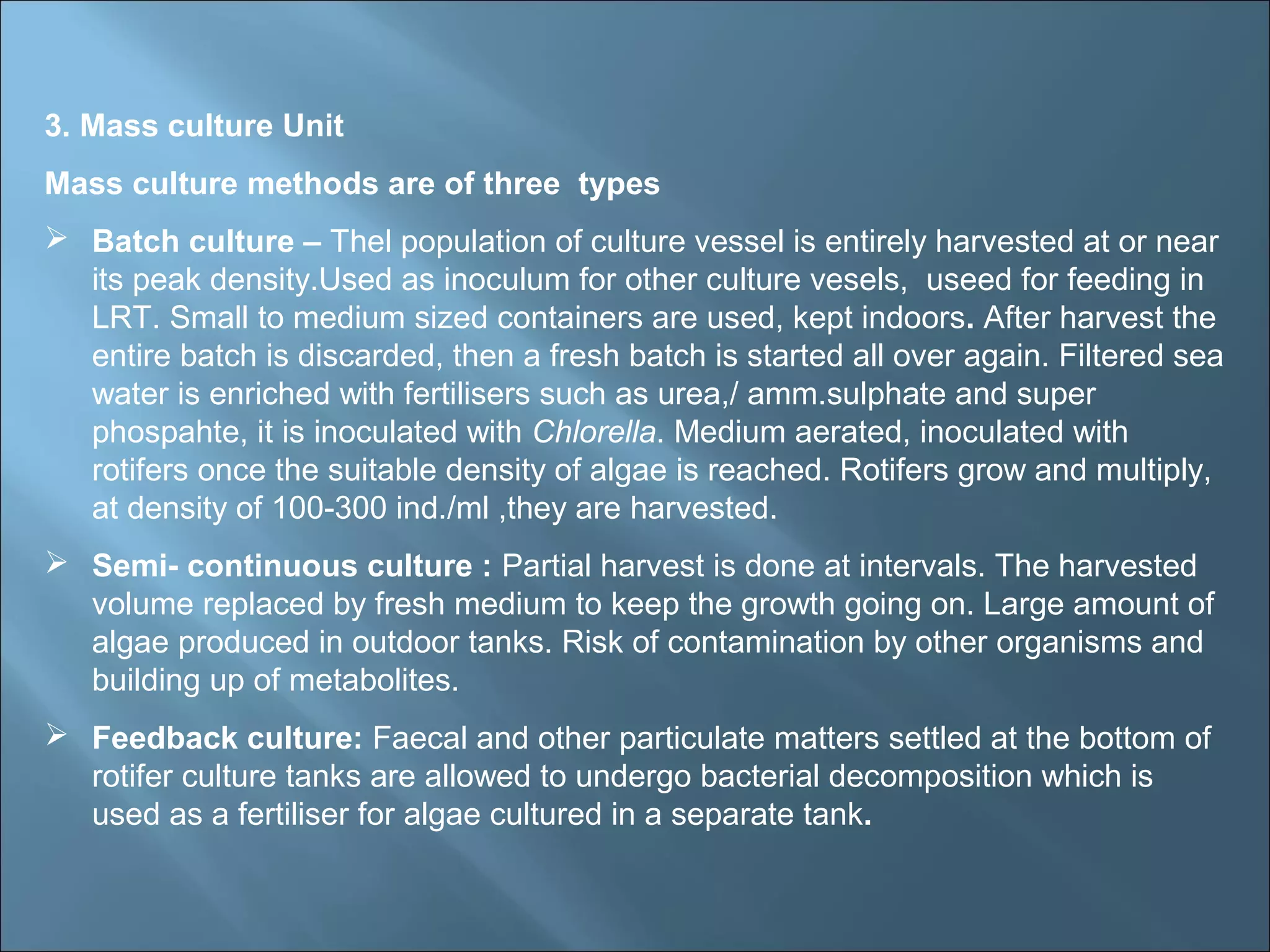 3...live feed 1. rotifer culture | PPT