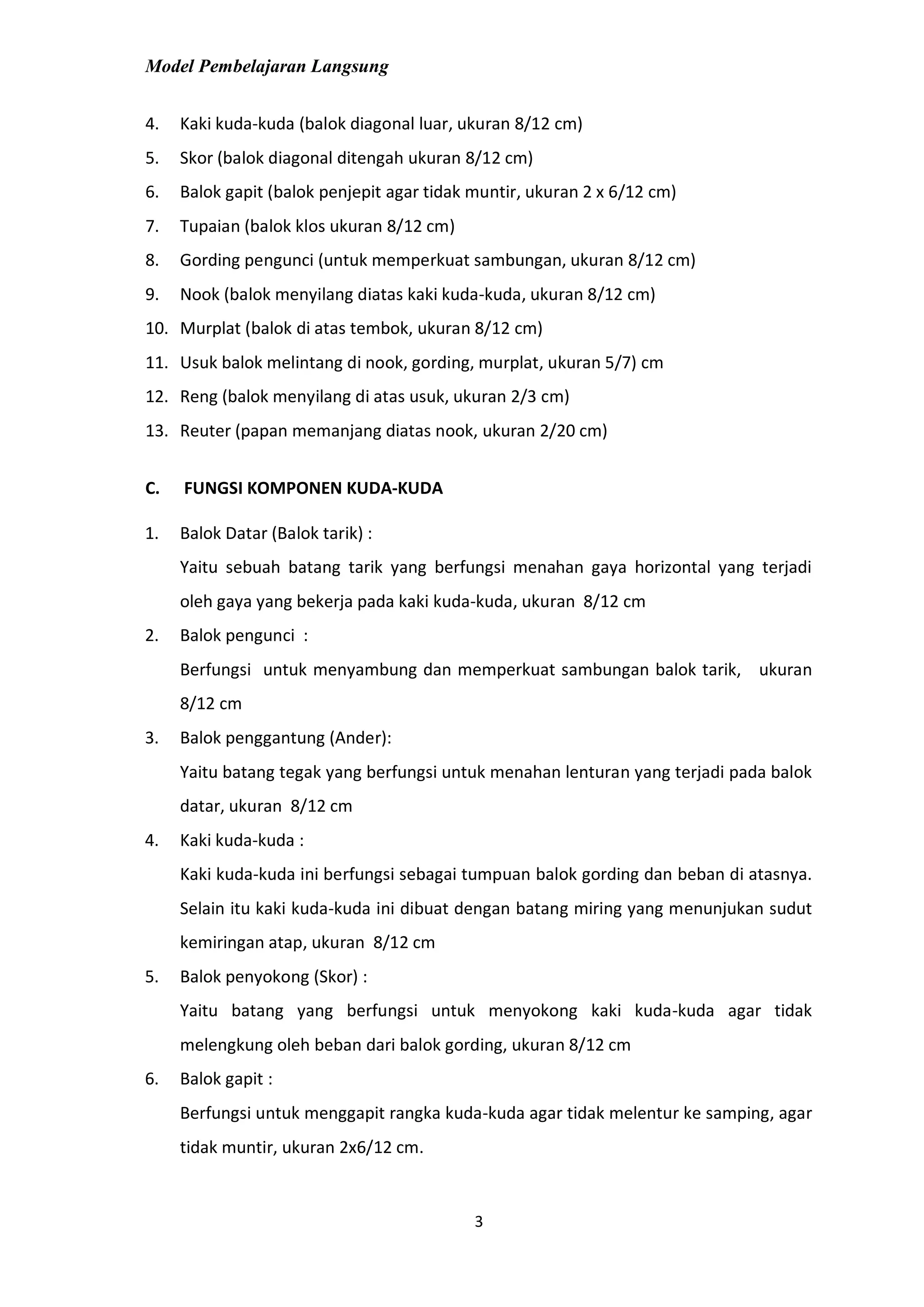 3. lks 1 bagian konstruksi kuda kuda kayu mpl | PDF