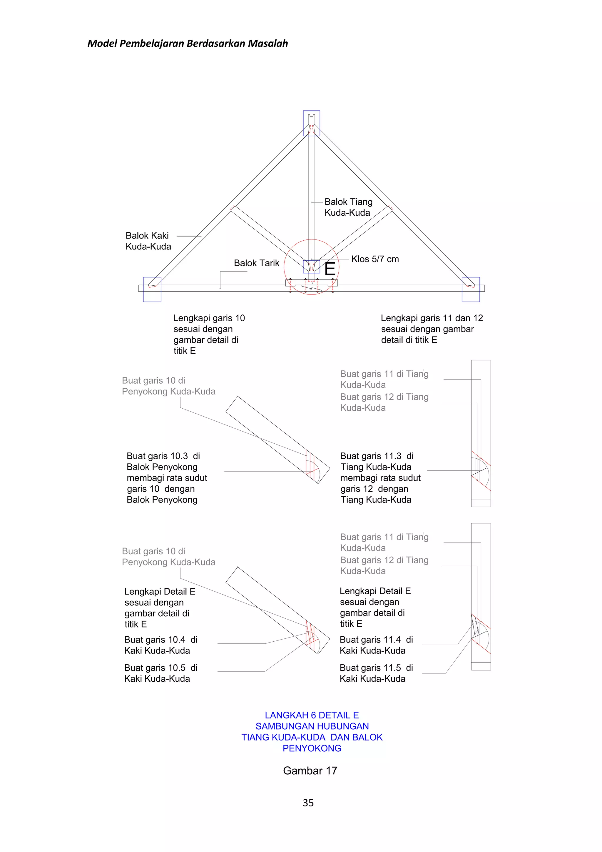 3. lks 5 membuat bagian bagian komponen kuda-kuda kayu mpbm | PDF