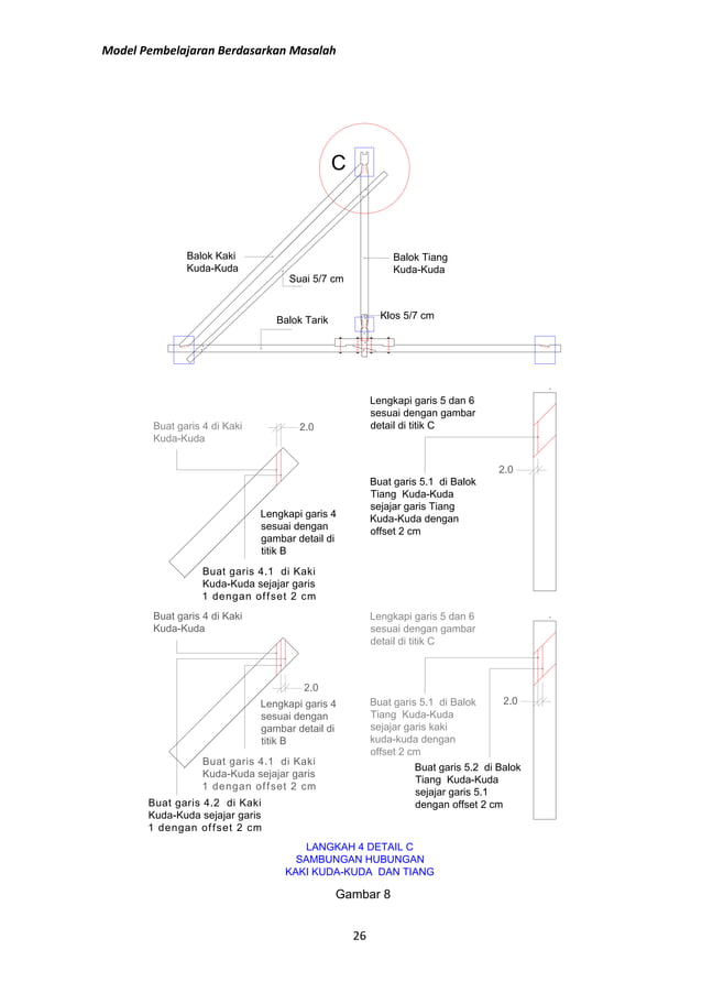 3. lks 5 membuat bagian bagian komponen kuda-kuda kayu mpbm | PDF