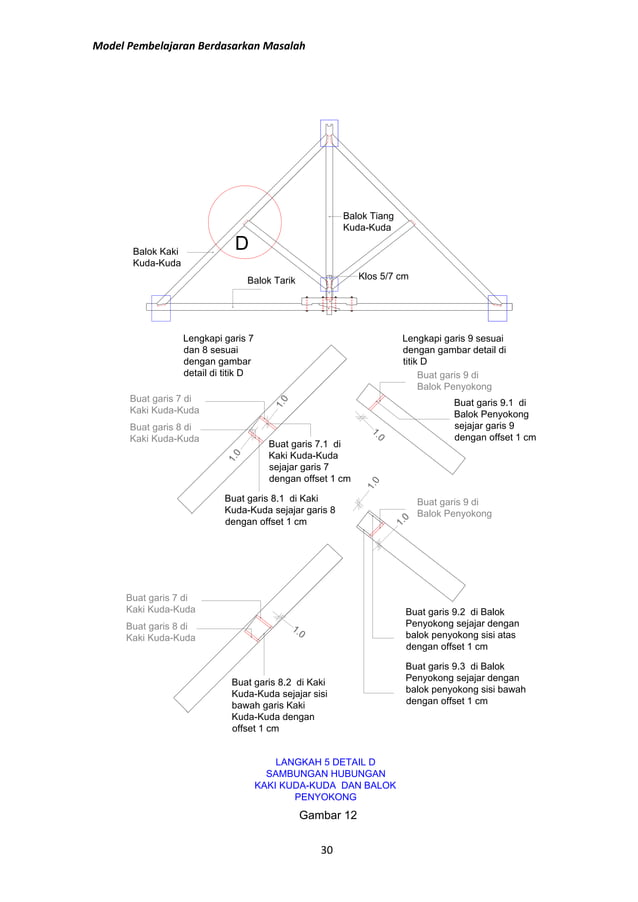 3. lks 5 membuat bagian bagian komponen kuda-kuda kayu mpbm | PDF