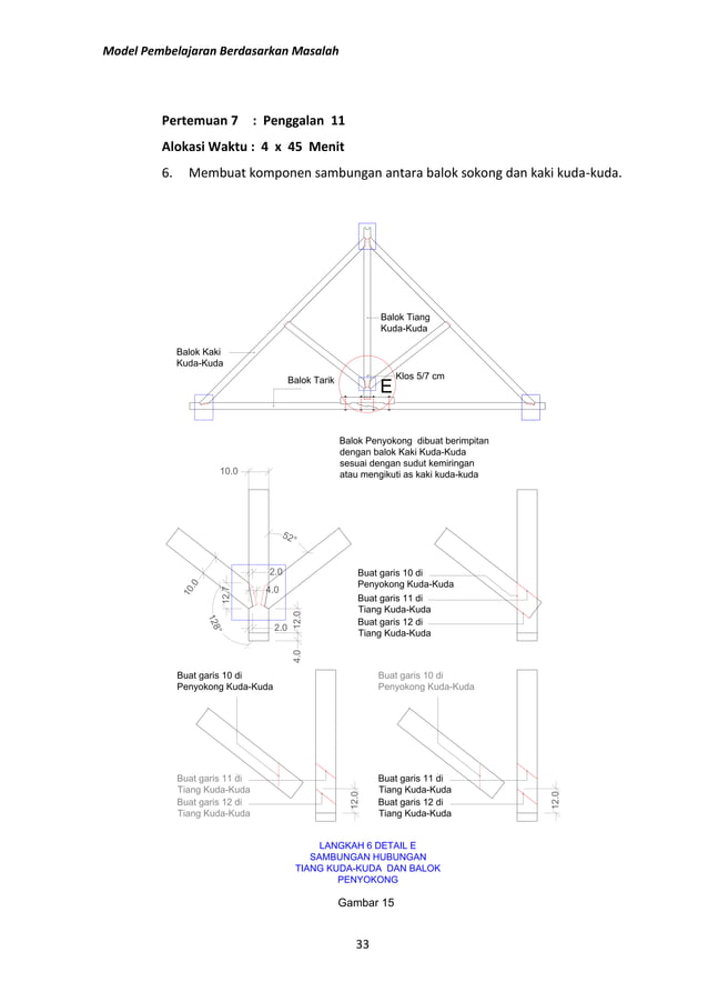 3. lks 5 membuat bagian bagian komponen kuda-kuda kayu mpbm | PDF