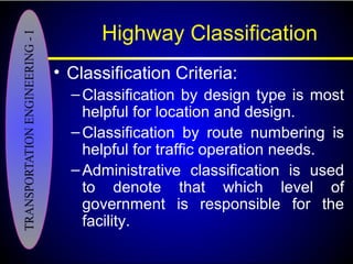 Location controls and highway classification | PPT