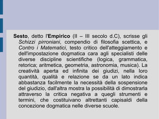 Lo scetticismo | ODP