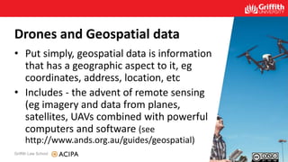 Drones and geospatial data: legal (copyright) and ethical issues | PPTX