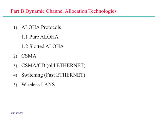 Medium Access Control Sublayer In Cnppt Computer Networking Computing