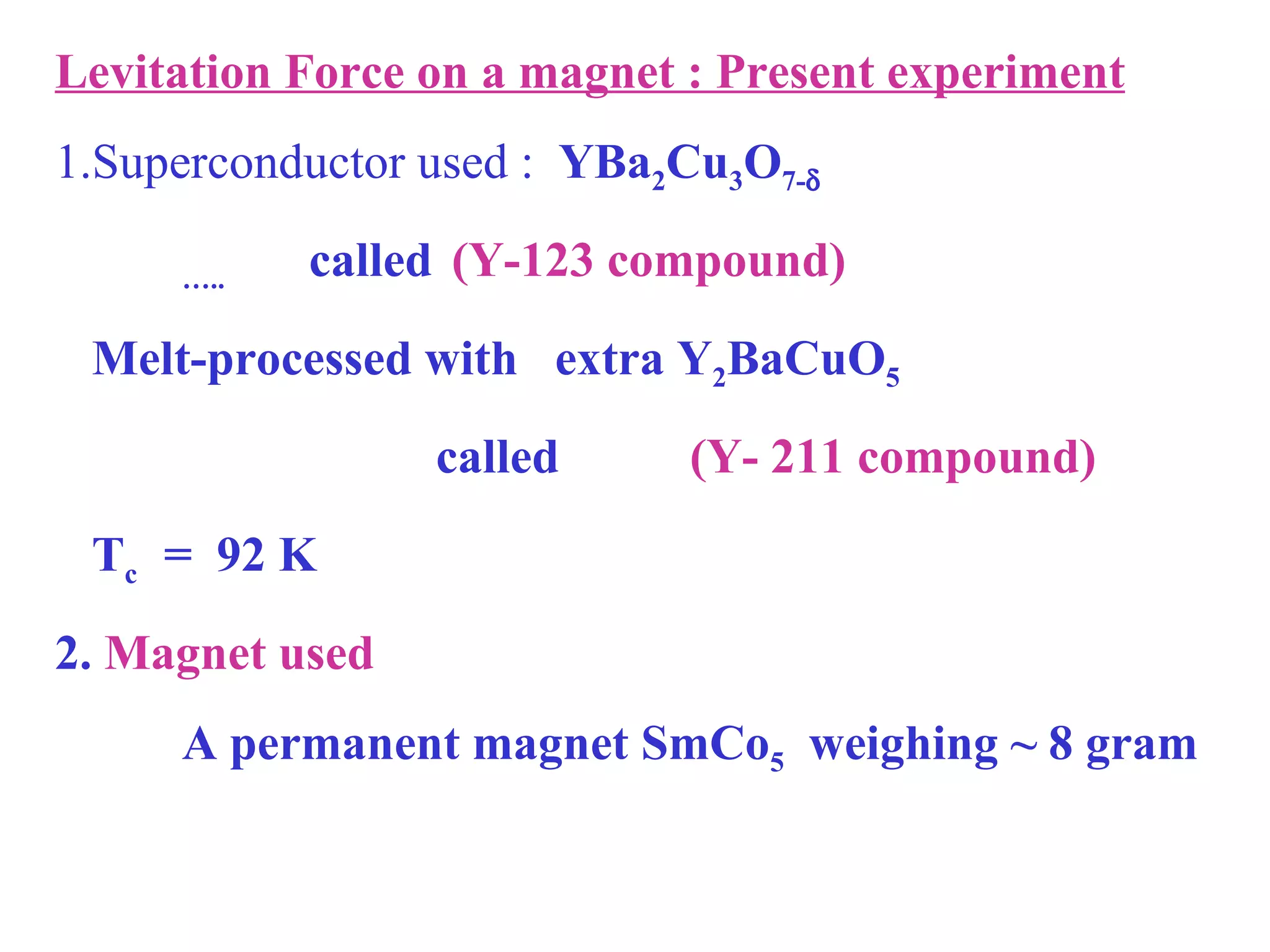 3.magnetic levitation over a superconductor | PPT