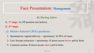 Face Presentations And Positions
