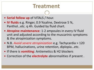 Management protocol of organophosphoprus intoxication | PPTX