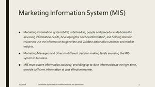 MARKETING RESEARCH AND MIS | PPSX