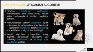 Sun’iy neyron to‘rlarini o‘rgatish | PPTX