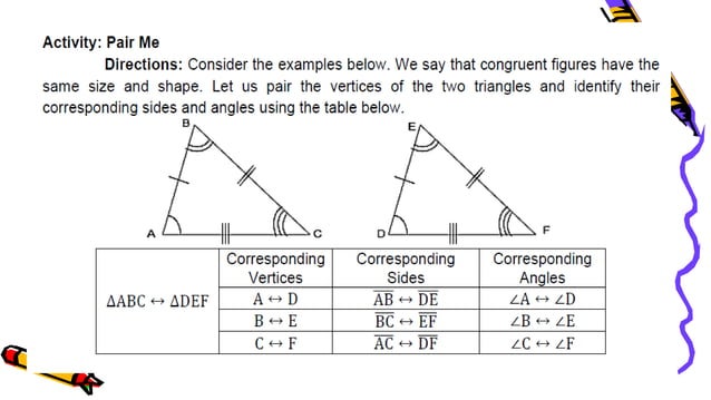 3-MATH 8-Q3-WEEK 2-ILLUSTRATING TRIANGLE CONGRUENCE AND Illustrating ...