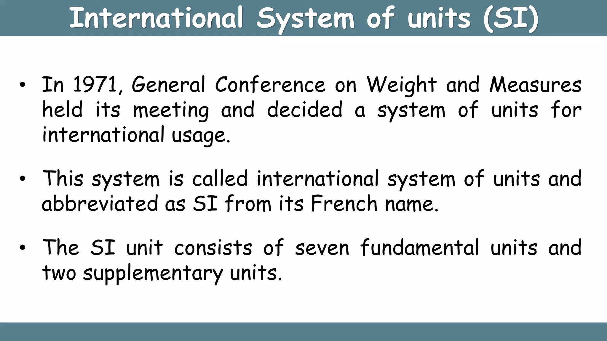 Units and Measurement | PPTX